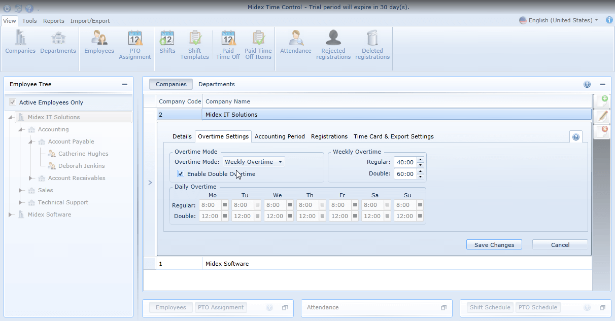 Time and Attendance Software which works with biometric time clock to ...