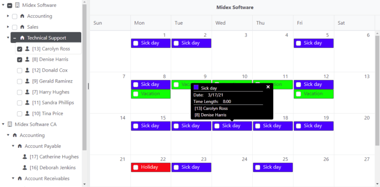 Online Time and Attendance Software | Midex Time Control
